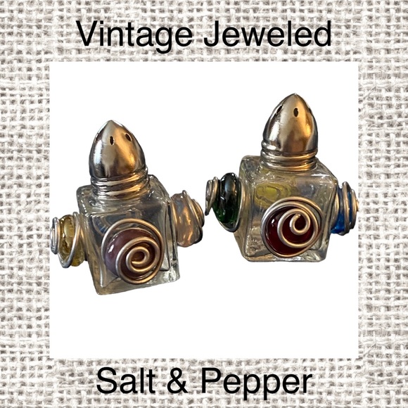 Kitchen | Vintage Jeweled Salt And Pepper | Poshmark
